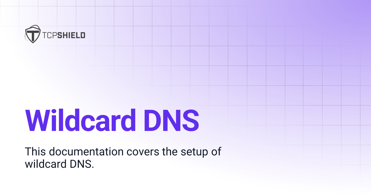 Wildcard DNS | TCPShield